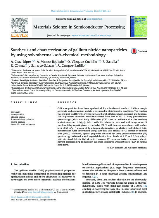 (PDF) Synthesis and characterization of gallium nitride nanorods (GaN ...