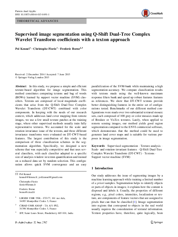 (PDF) Supervised image segmentation using Q-Shift Dual-Tree Complex Wavelet Transform ...