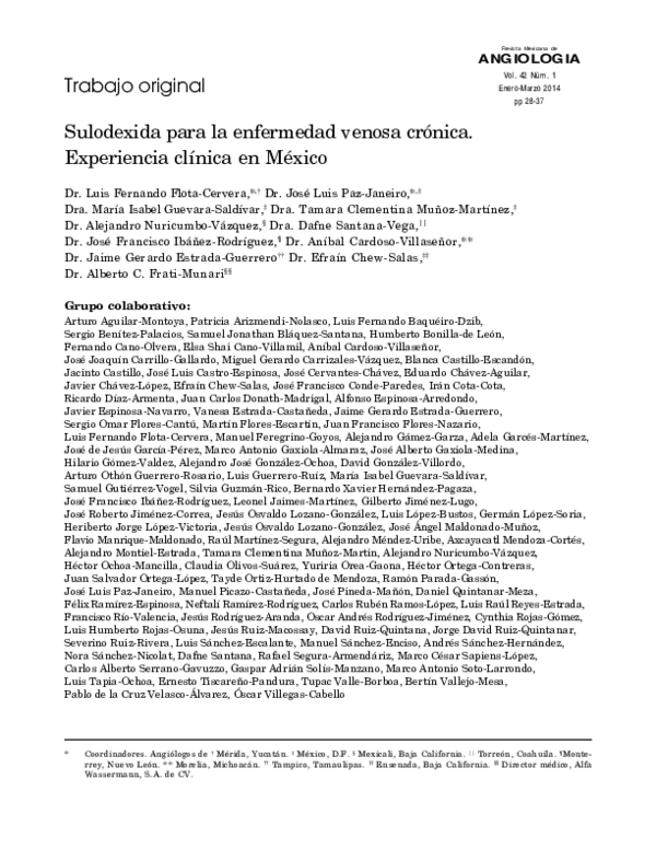 (PDF) Sulodexida para la enfermedad venosa crónica. Experiencia clínica ...