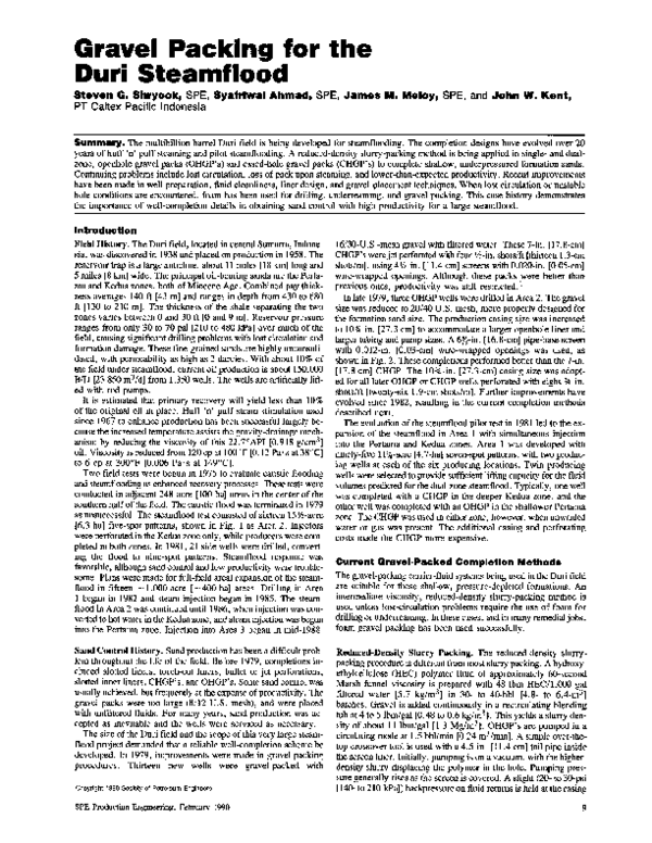 (PDF) Gravel packing for the Duri steamflood