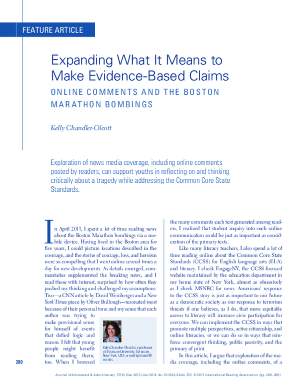 (PDF) Expanding What It Means to Make Evidence-Based Claims