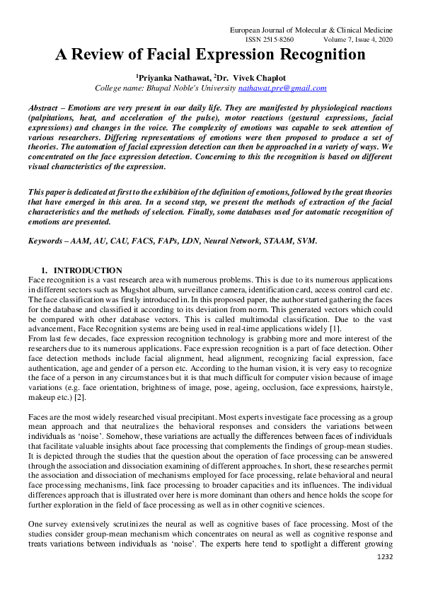 (PDF) A Review of Facial Expression Recognition | priyanka nathawat ...