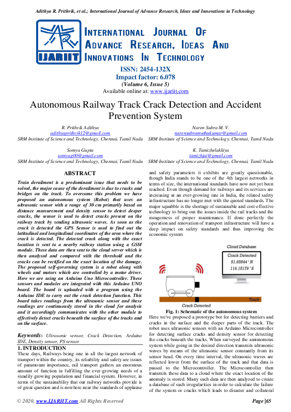 (PDF) Autonomous Railway Track Crack Detection and Accident Prevention ...