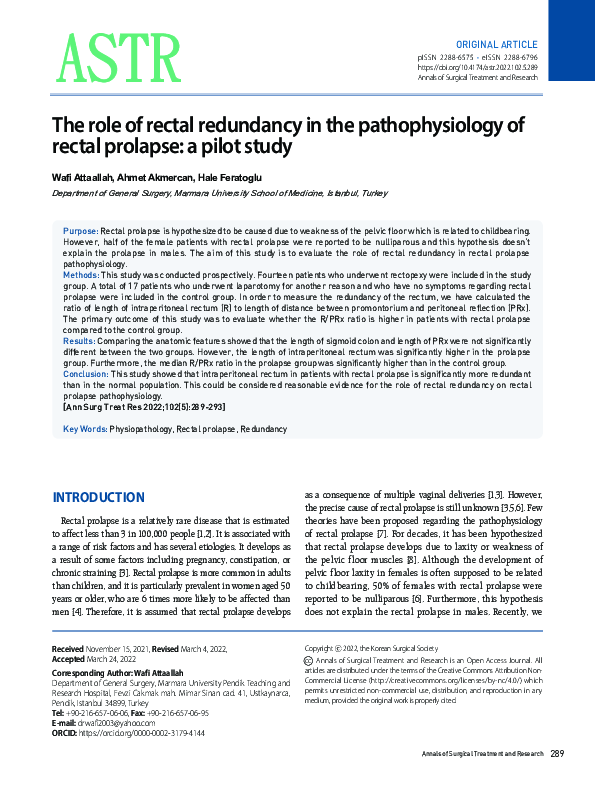 (PDF) The role of rectal redundancy in the pathophysiology of rectal ...