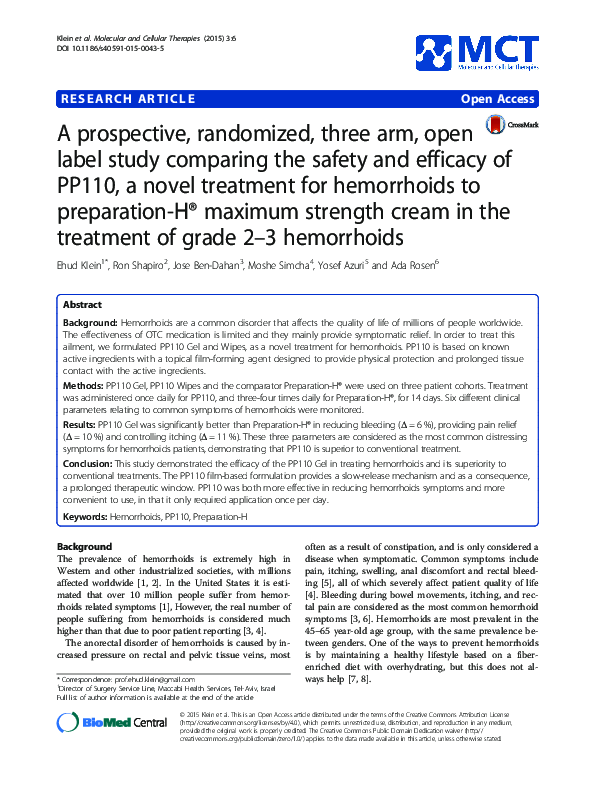 (PDF) A prospective, randomized, three arm, open label study comparing ...