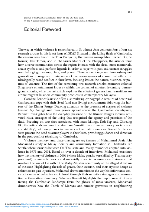 (PDF) Editorial Foreword