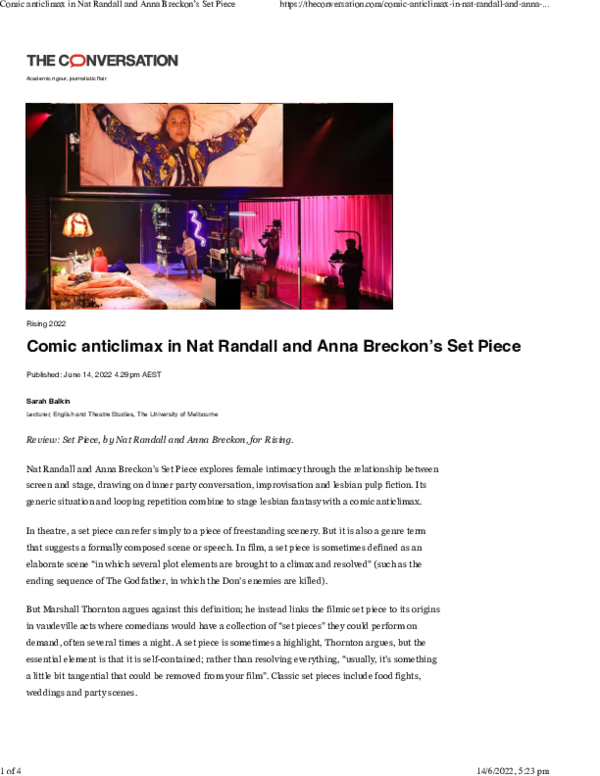 (PDF) Comic anticlimax in Nat Randall and Anna Breckon’s Set Piece