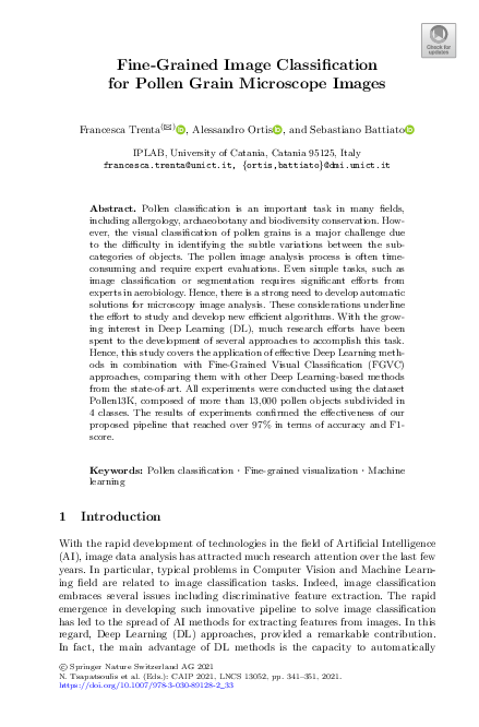 (PDF) Fine-Grained Image Classification for Pollen Grain Microscope Images