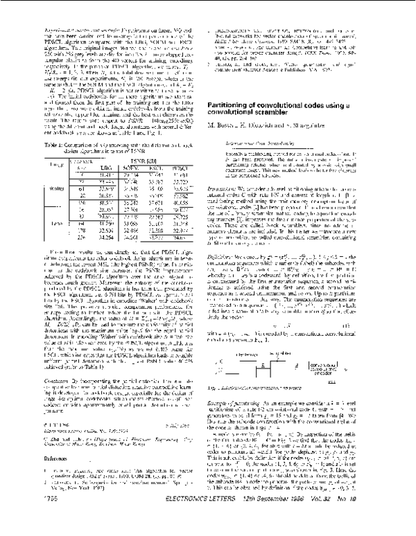 (PDF) Partitioning of convolutional codes using a convolutional ...