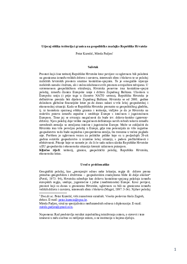 (DOC) The Influence of Territorial Shape and Characteristics of Borders ...
