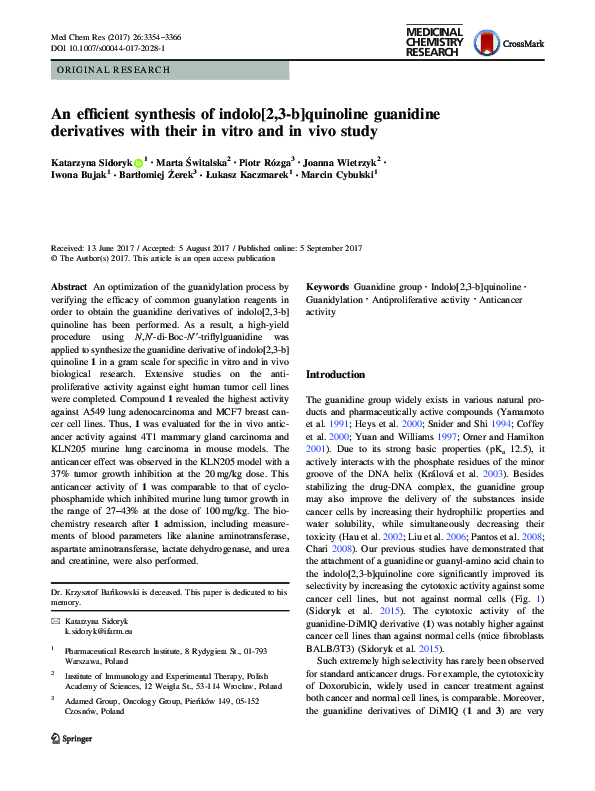 (PDF) An efficient synthesis of indolo[2,3-b]quinoline guanidine ...