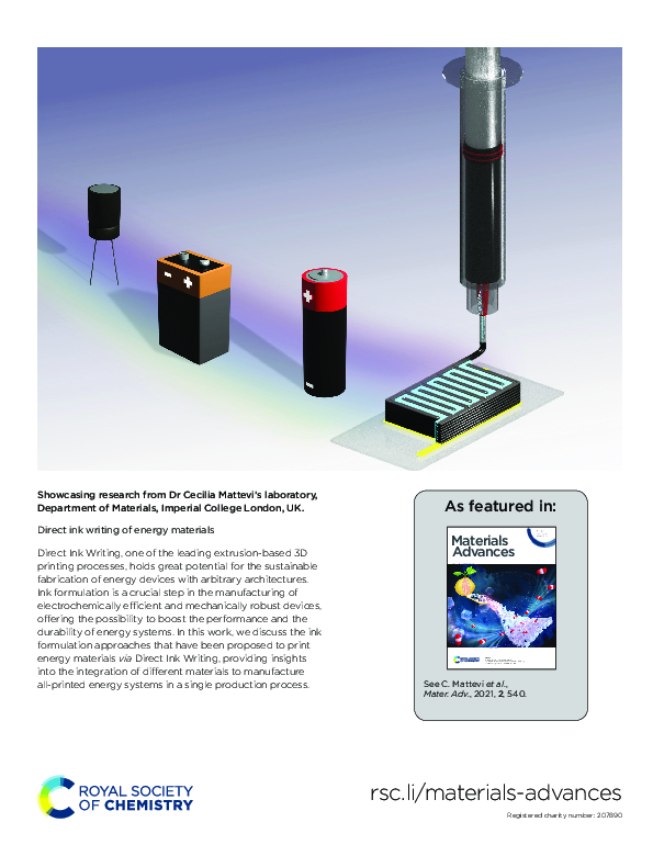(PDF) Direct ink writing of energy materials