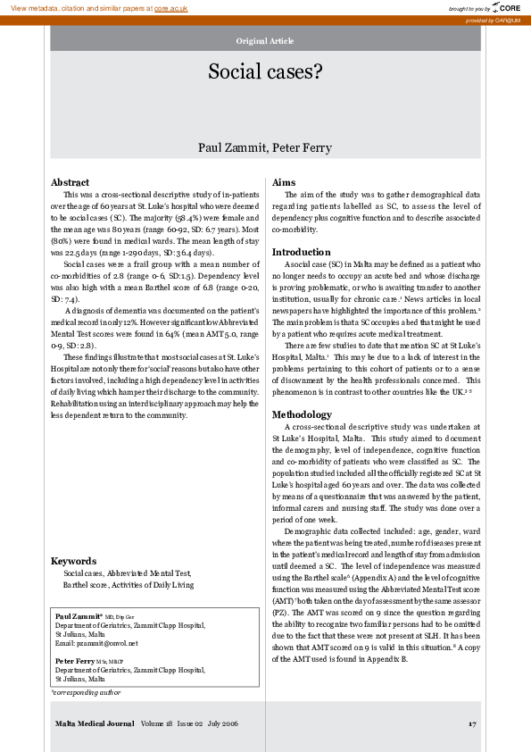 (PDF) Social cases?