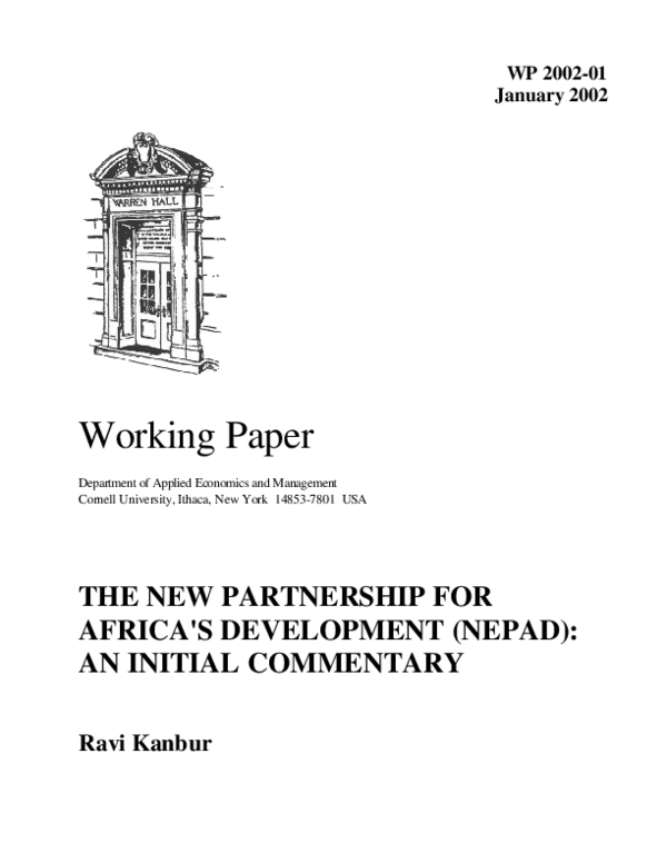 (PDF) The New Partnership for Africa's Development (NEPAD): An initial ...