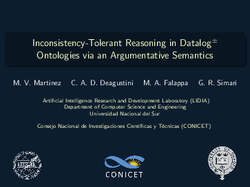 (PDF) Inconsistency-Tolerant Reasoning in Datalog $$^{\pm }$$ ± Ontologies via an Argumentative ...