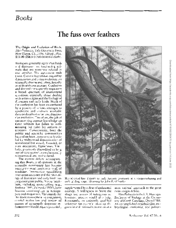 (PDF) The Fuss over Feathers The Origin and Evolution of Birds Alan ...