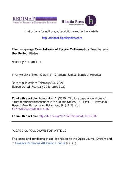 (PDF) The language orientations of future mathematics teachers in the ...