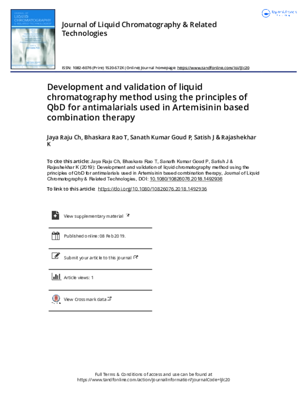 (PDF) Development and validation of a liquid chromatography-tandem mass spectrometry method for ...