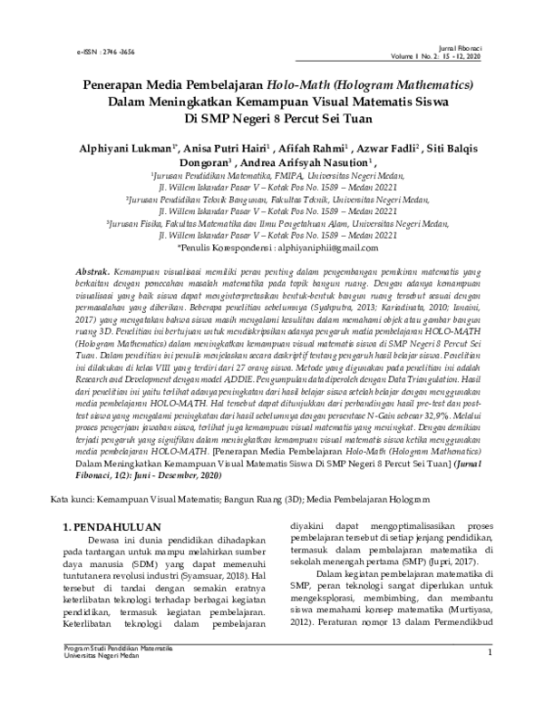(PDF) Penerapan Media Pembelajaran Holo-Math (Hologram Mathematics ...