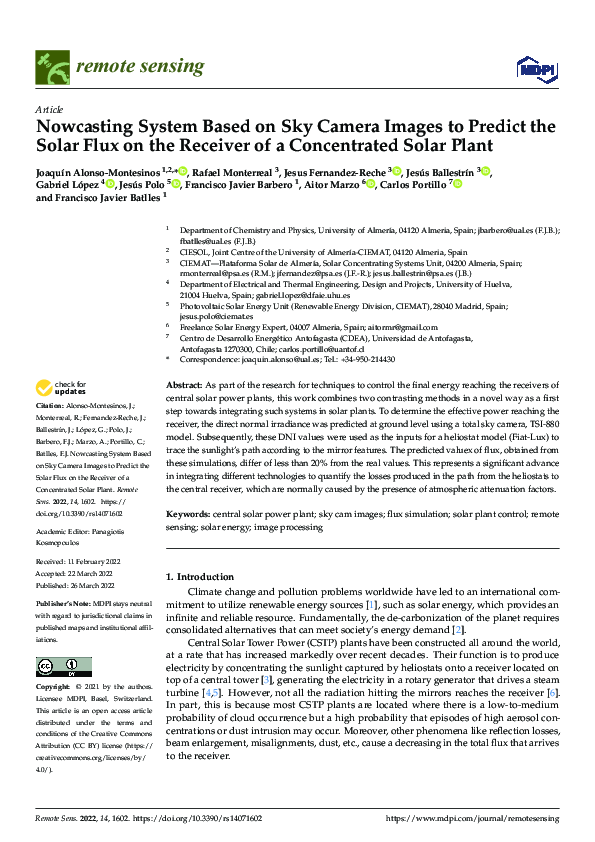 (PDF) Nowcasting System Based on Sky Camera Images to Predict the Solar ...