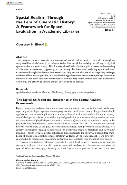 (PDF) Spatial Realism Through the Lens of Cinematic History: A ...