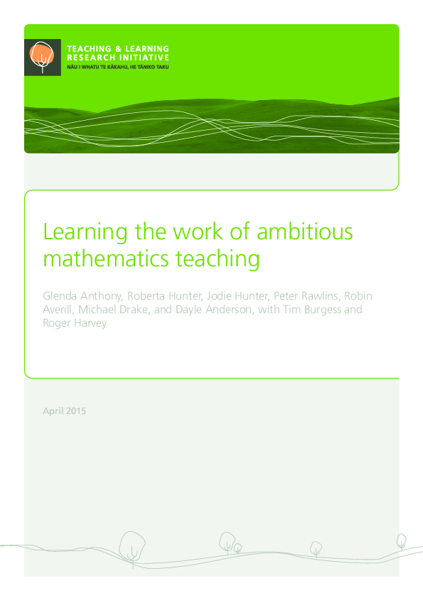 (PDF) Learning the Work of Ambitious Mathematics Teaching