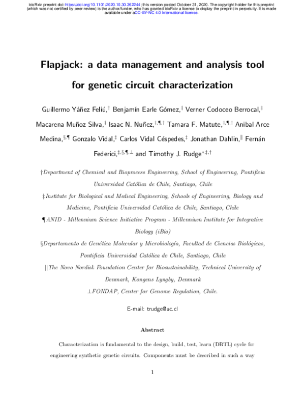 (PDF) Flapjack: a data management and analysis tool for genetic circuit ...