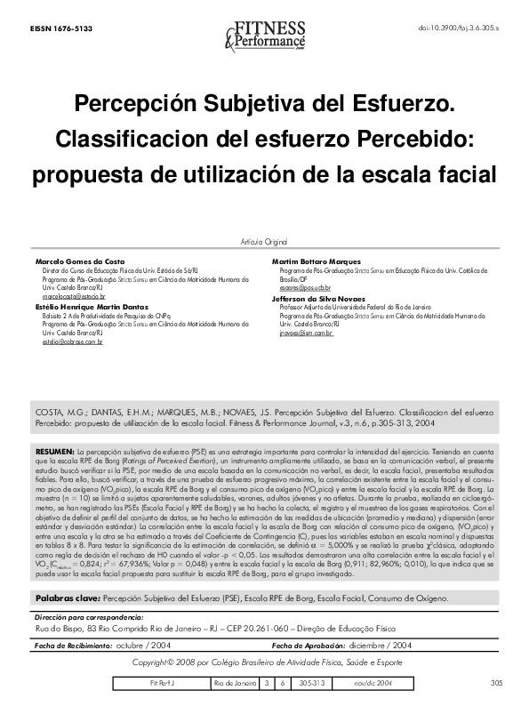 (PDF) Percepción Subjetiva del Esfuerzo. Classifi cacion del esfuerzo ...