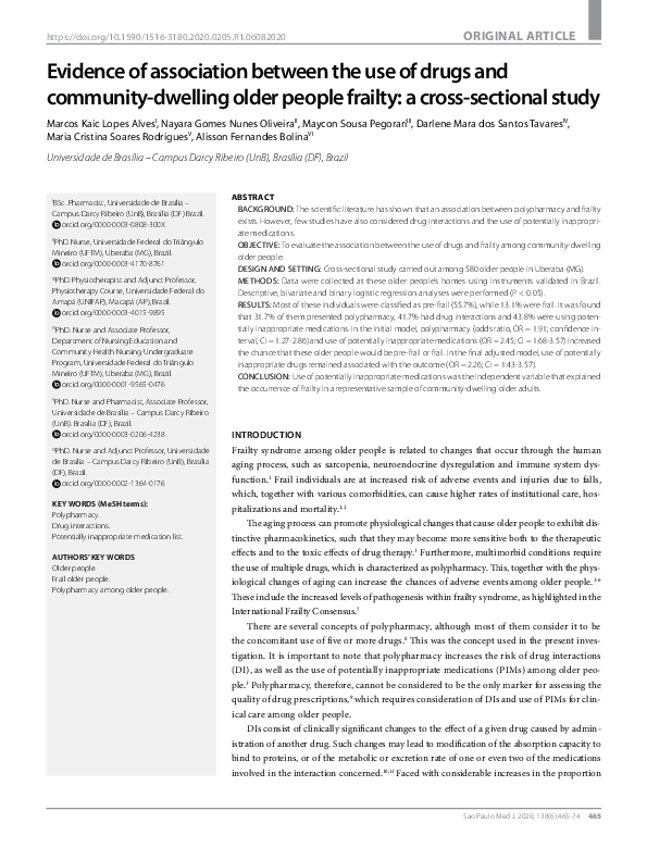(PDF) Drug Use and Frailty in Older Adults