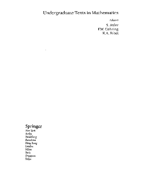 (PDF) Undergraduate Texts in Mathematics Abbott: Understanding Analysis ...