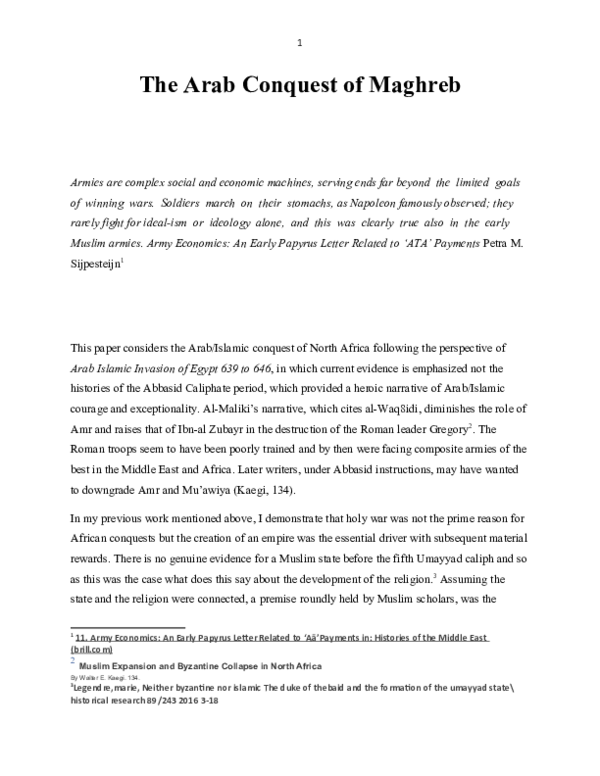 (DOC) The Arab Conquest of Maghreb.docx
