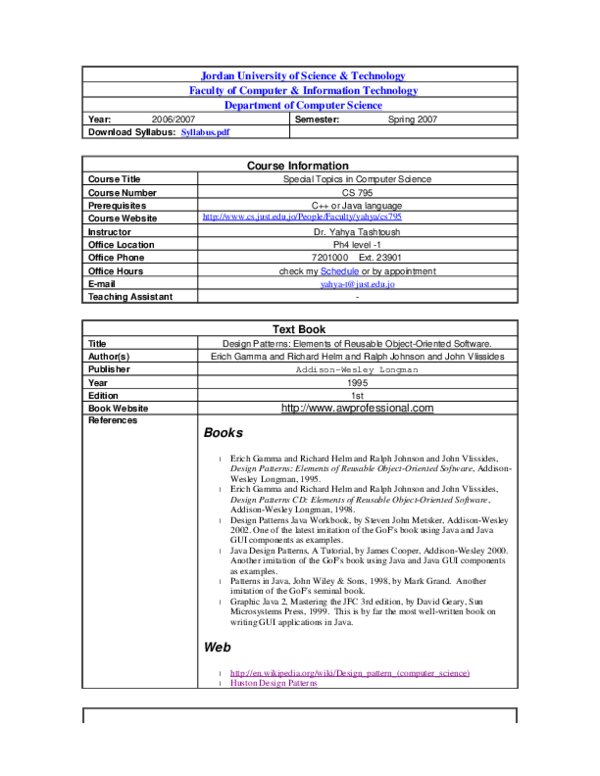 (PDF) Jordan University of Science & Technology Faculty of Computer ...
