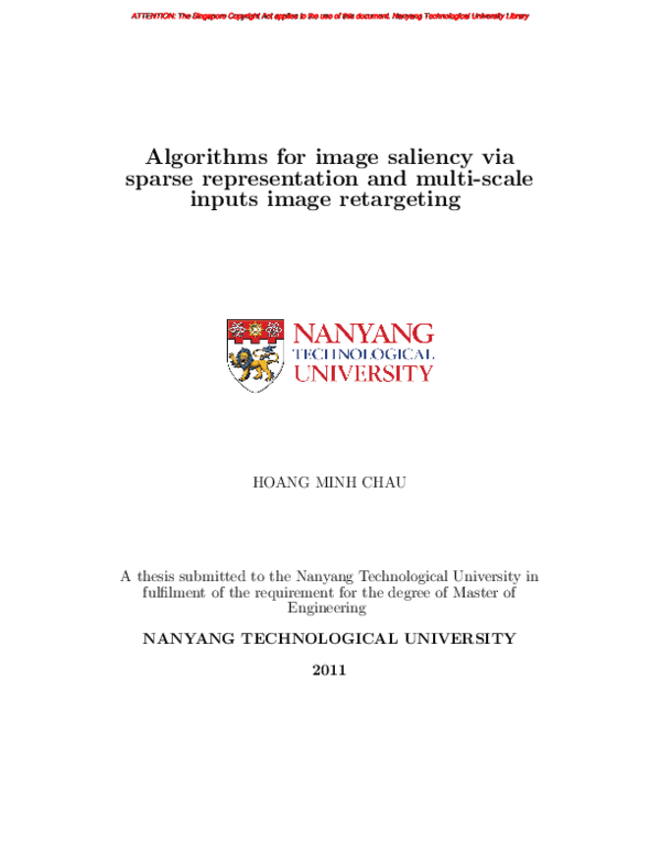 (PDF) Algorithms for image saliency via sparse representation and multi ...