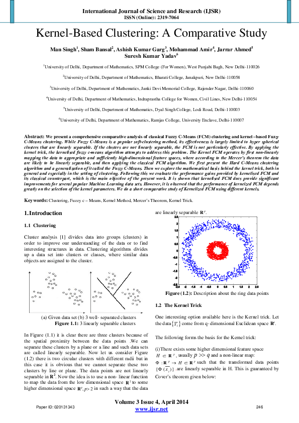 (PDF) Kernel-Based Clustering: A Comparative Study