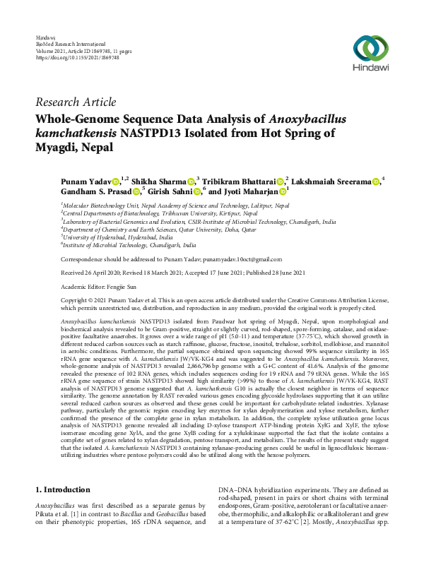 (PDF) Whole-Genome Sequence Data Analysis of Anoxybacillus ...