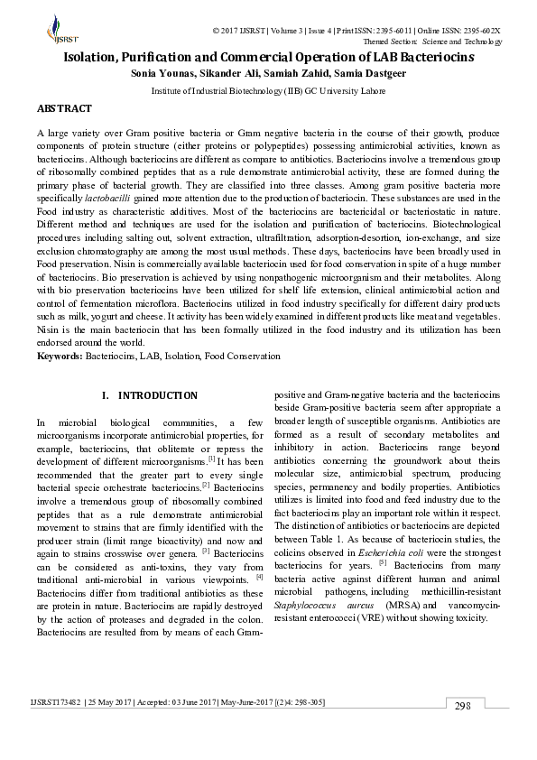 (PDF) Isolation, Purification and Commercial Operation of LAB ...