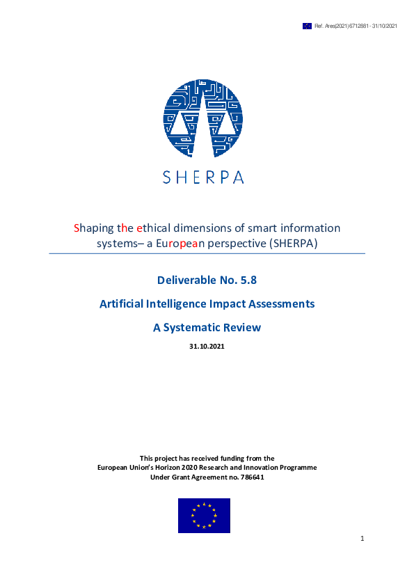 (PDF) D5.8 Artificial Intelligence Impact Assessment - A Systematic Review