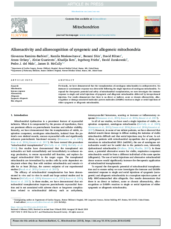 (PDF) Alloreactivity and allorecognition of syngeneic and allogeneic ...
