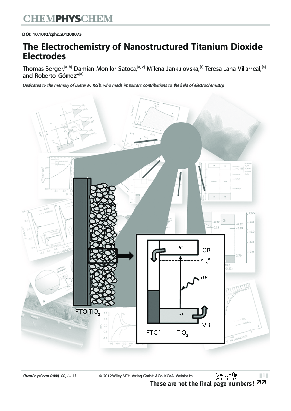 (PDF) The Electrochemistry of Nanostructured Titanium Dioxide Electrodes