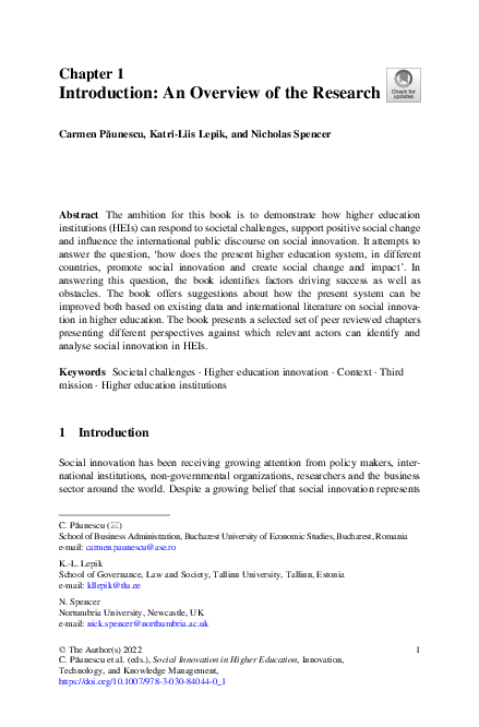 (PDF) Introduction: An Overview of the Research