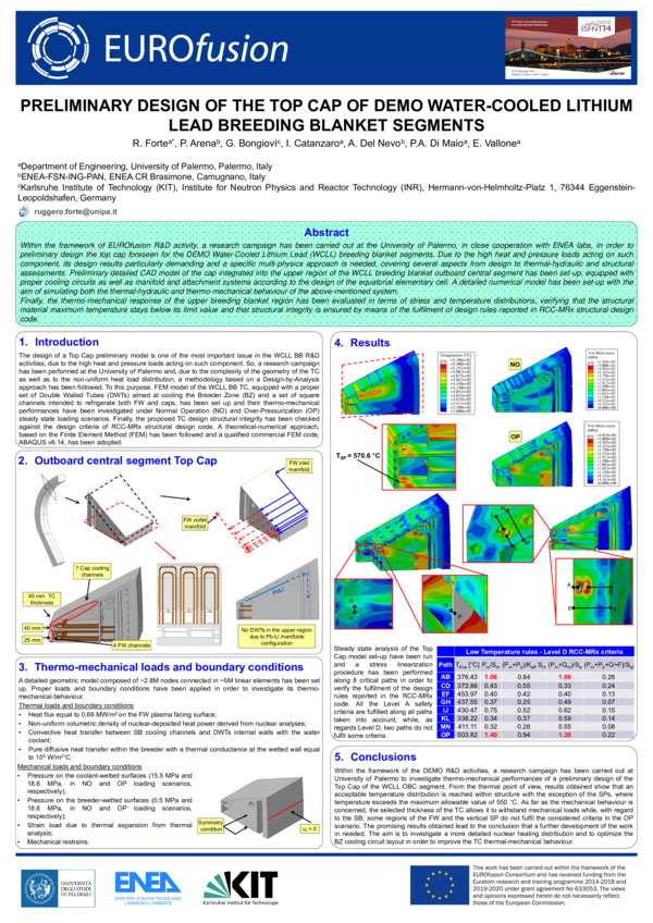 (PDF) Preliminary design of the top cap of DEMO Water-Cooled Lithium ...