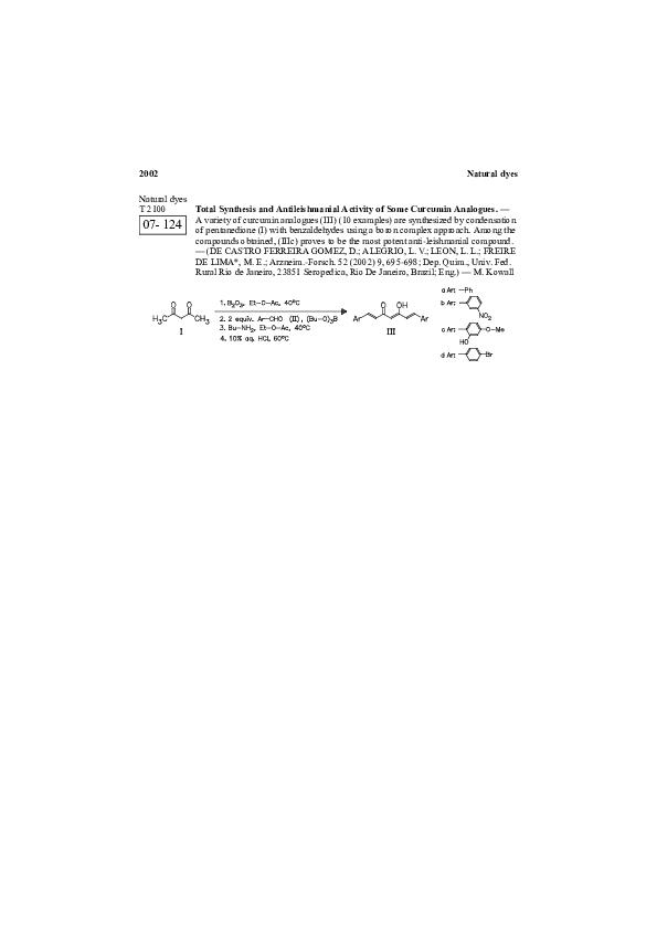 (PDF) Total Synthesis and Anti-leishmanial Activity of Some Curcumin ...