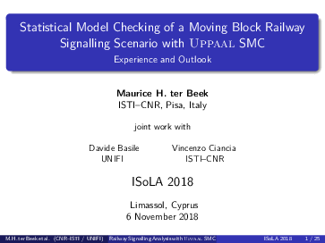 (PDF) Statistical Model Checking of a Moving Block Railway Signalling ...