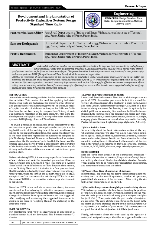 (PDF) Development and Implementation of Productivity Evaluation System ...