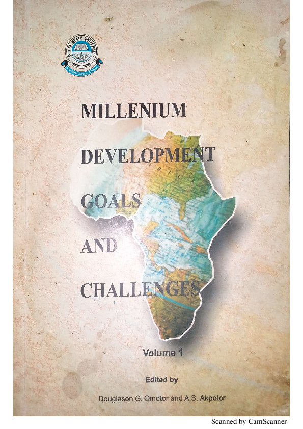 (PDF) MILLENNIUM DEVELOPMENT GOALS AND CHALLENGES VOLUME | Epochi-Olise ...