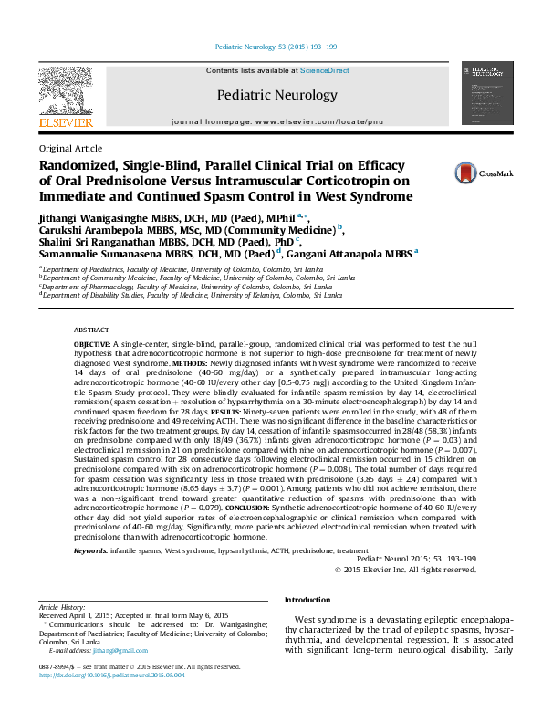 (PDF) The Efficacy of Moderate-to-High Dose Oral Prednisolone Versus ...
