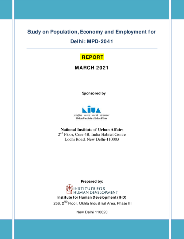 (PDF) Study on Projections of Population, Economy and Employment for ...