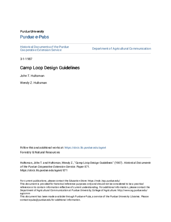 (PDF) Camp Loop Design Guidelines