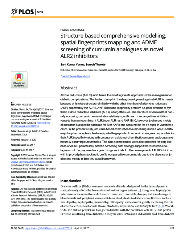 (PDF) Structure based comprehensive modelling, spatial fingerprints mapping and ADME screening ...