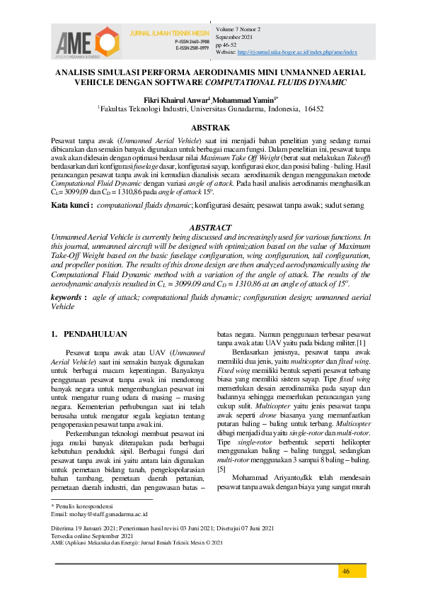 (PDF) Konsep Desain Mini Unmanned Aerial Vehicle Dengan Metode Computer ...
